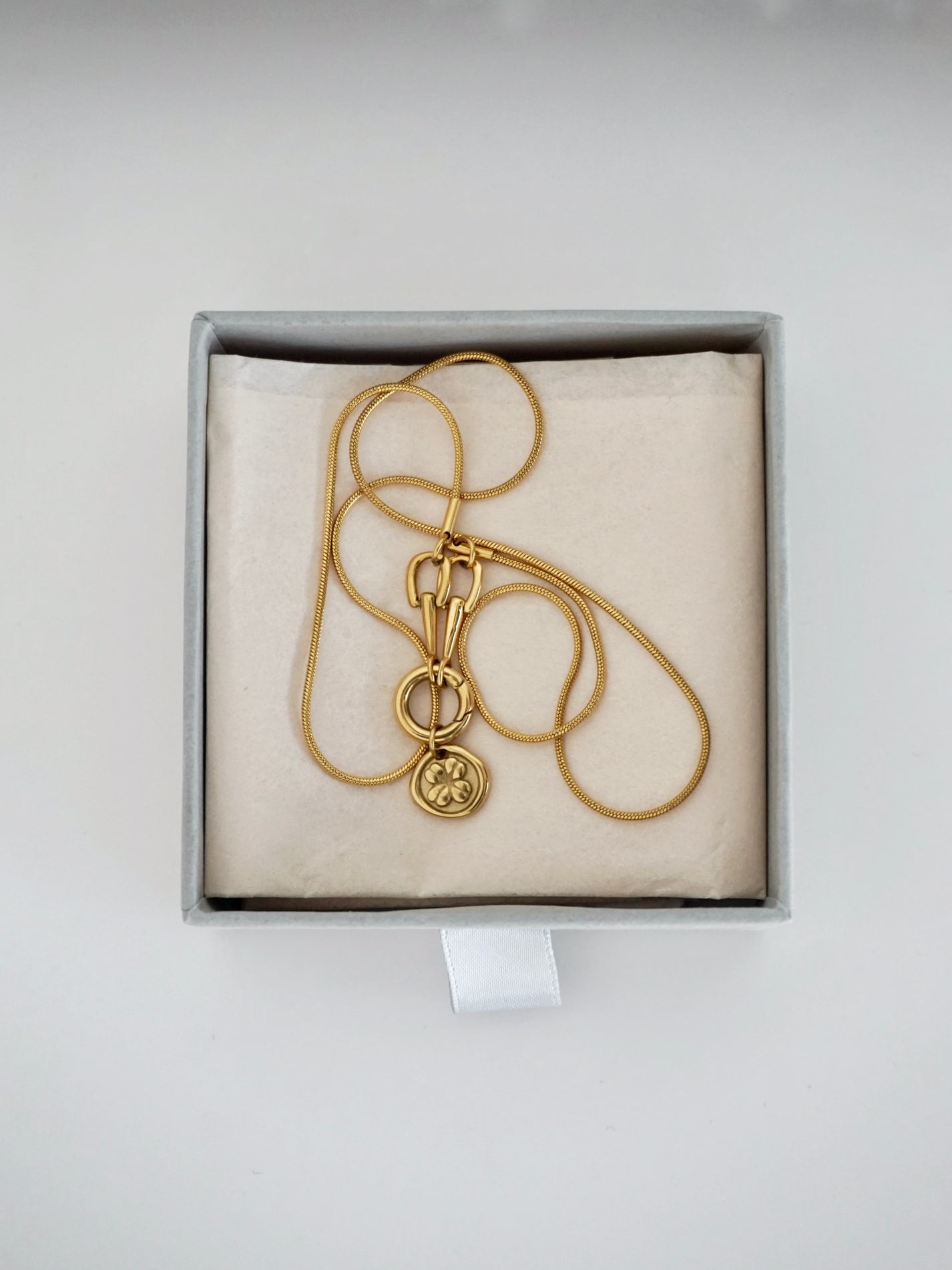 Lucky Charm Necklace in Gold – Third Tone